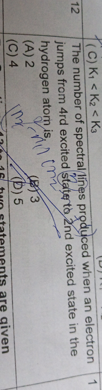 The number of spectral lines produced when