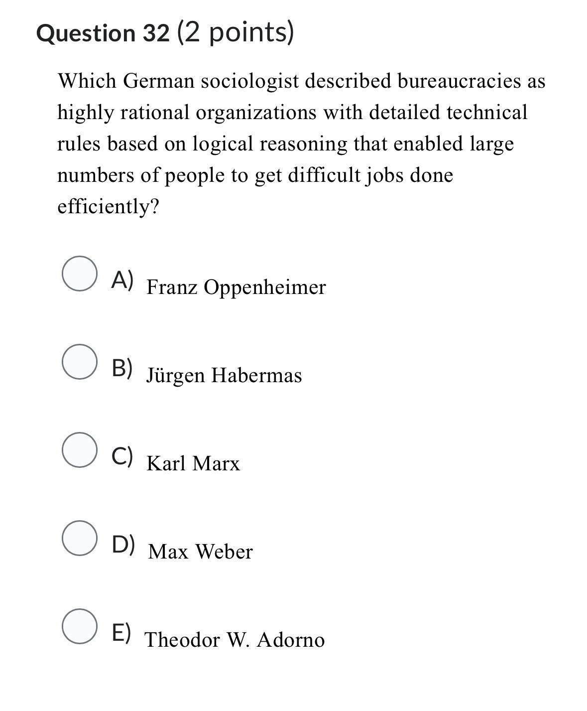 Which German sociologist described | StudyX