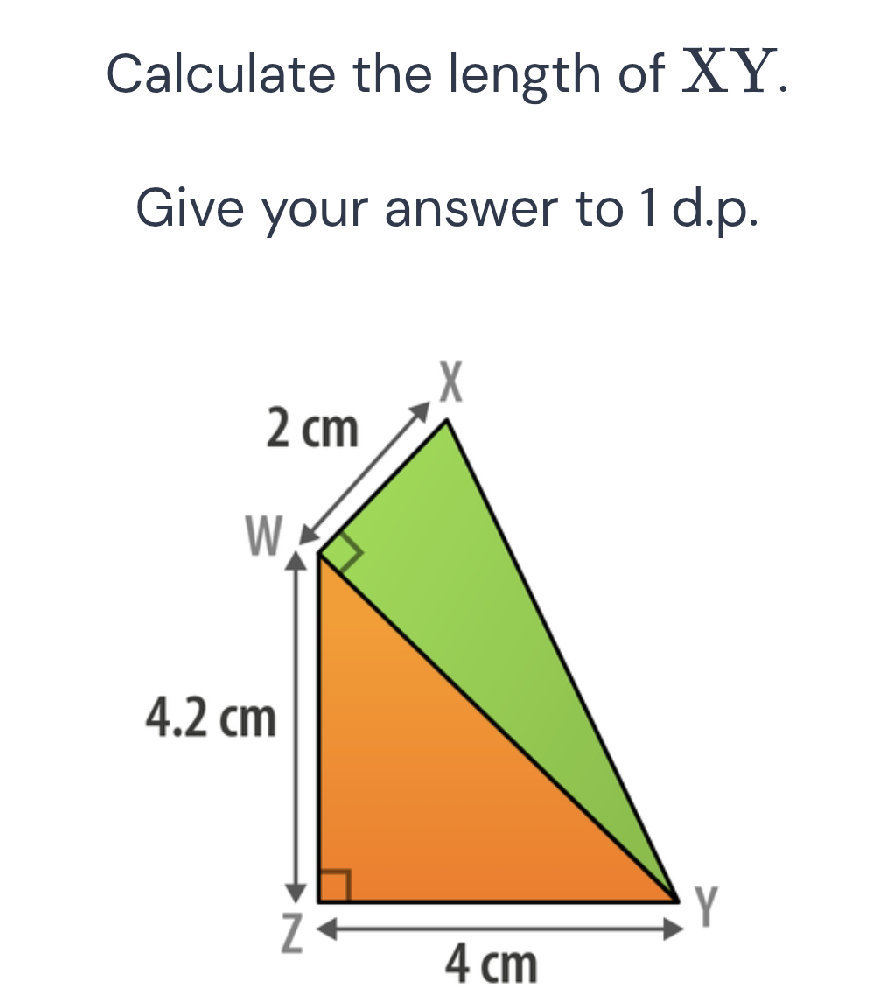 Calculate the length of XY. Give your | StudyX