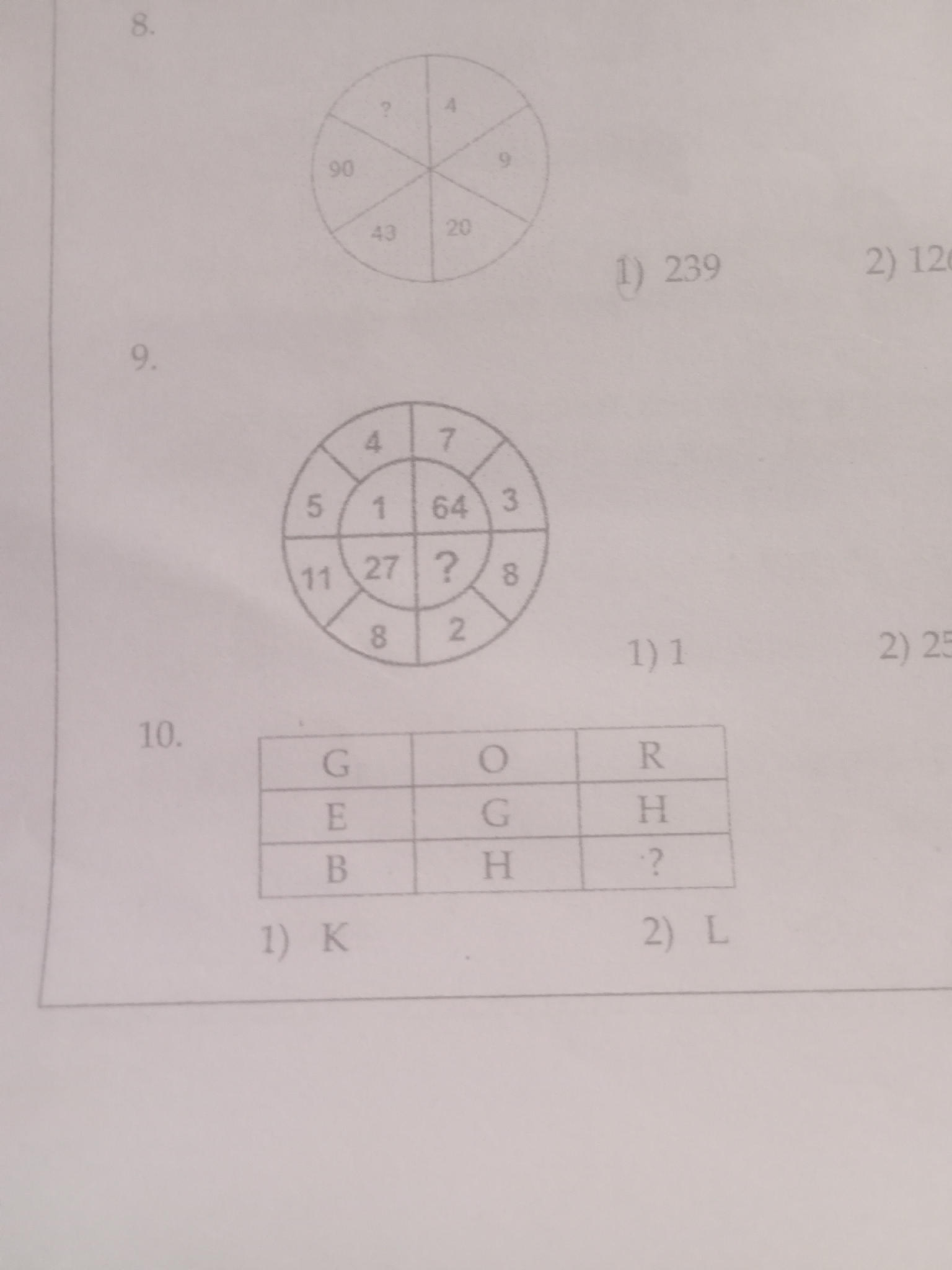 Find the missing number (?): (Image of a | StudyX