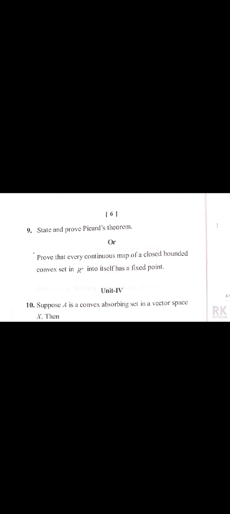 9. State and prove Picard's theorem. Or | StudyX