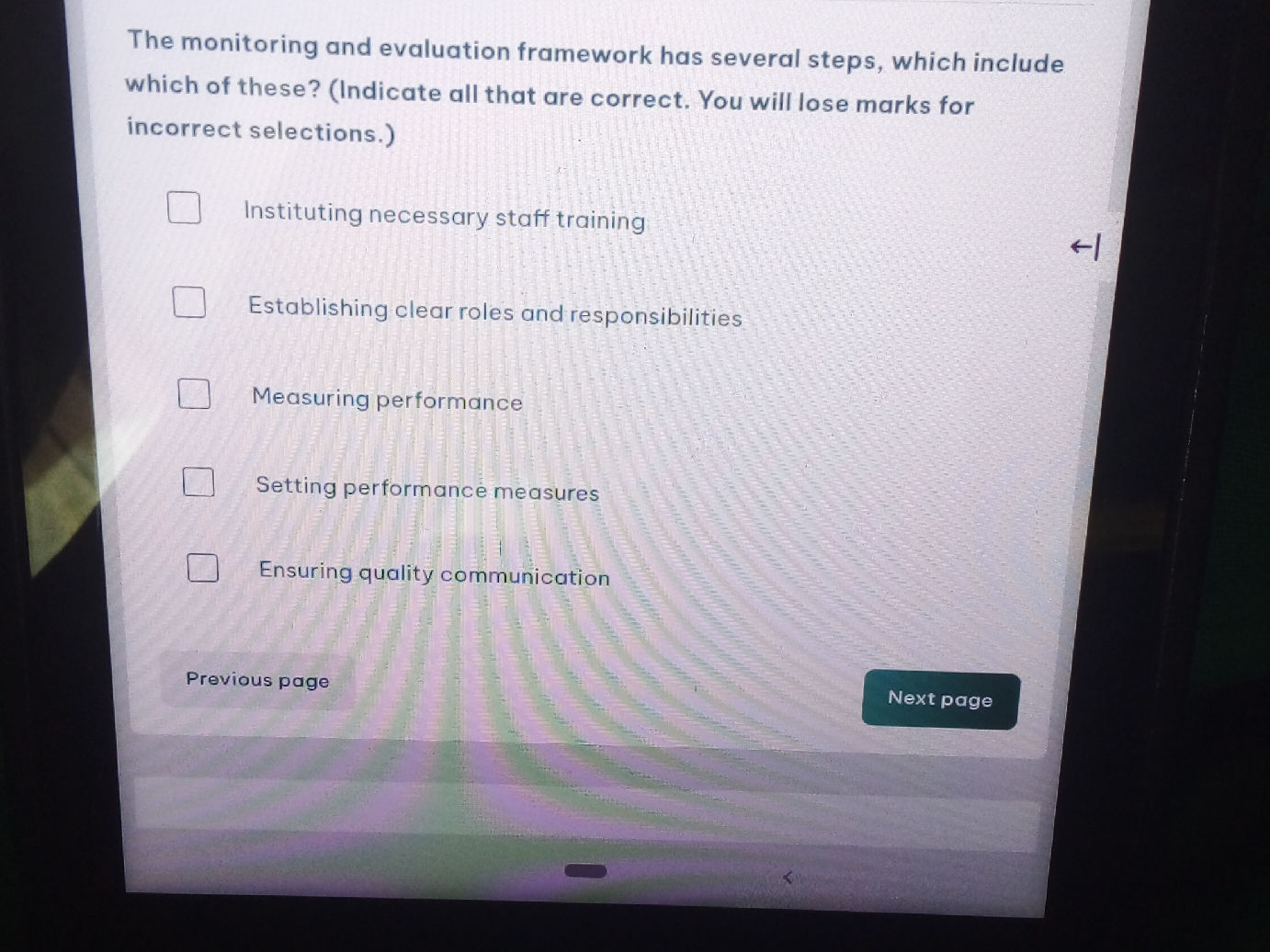 The monitoring and evaluation framework has | StudyX