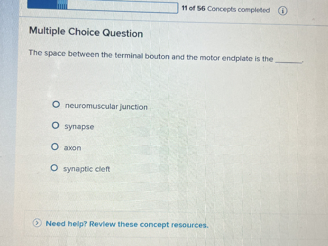 The space between the terminal bouton and | StudyX