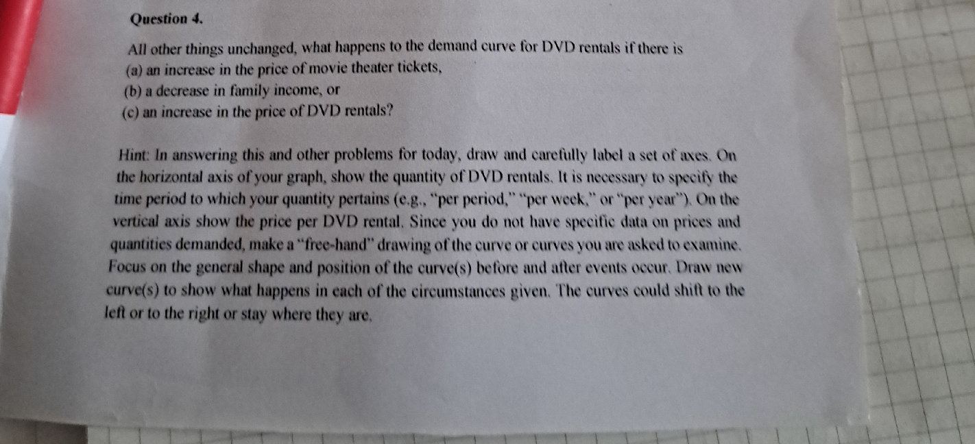 All other things unchanged, what happens to | StudyX