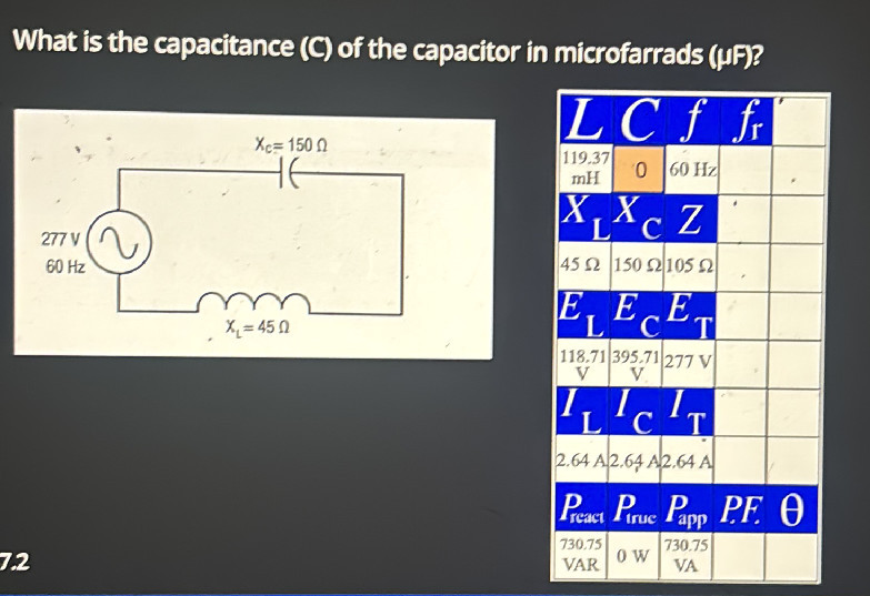 What is the capacitance $(C)$ of the | StudyX