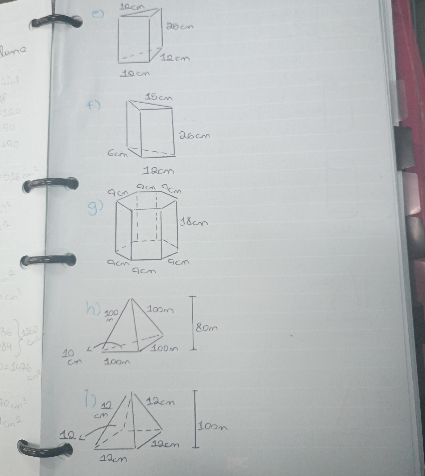 i) A square pyramid with base sides $12 { | StudyX