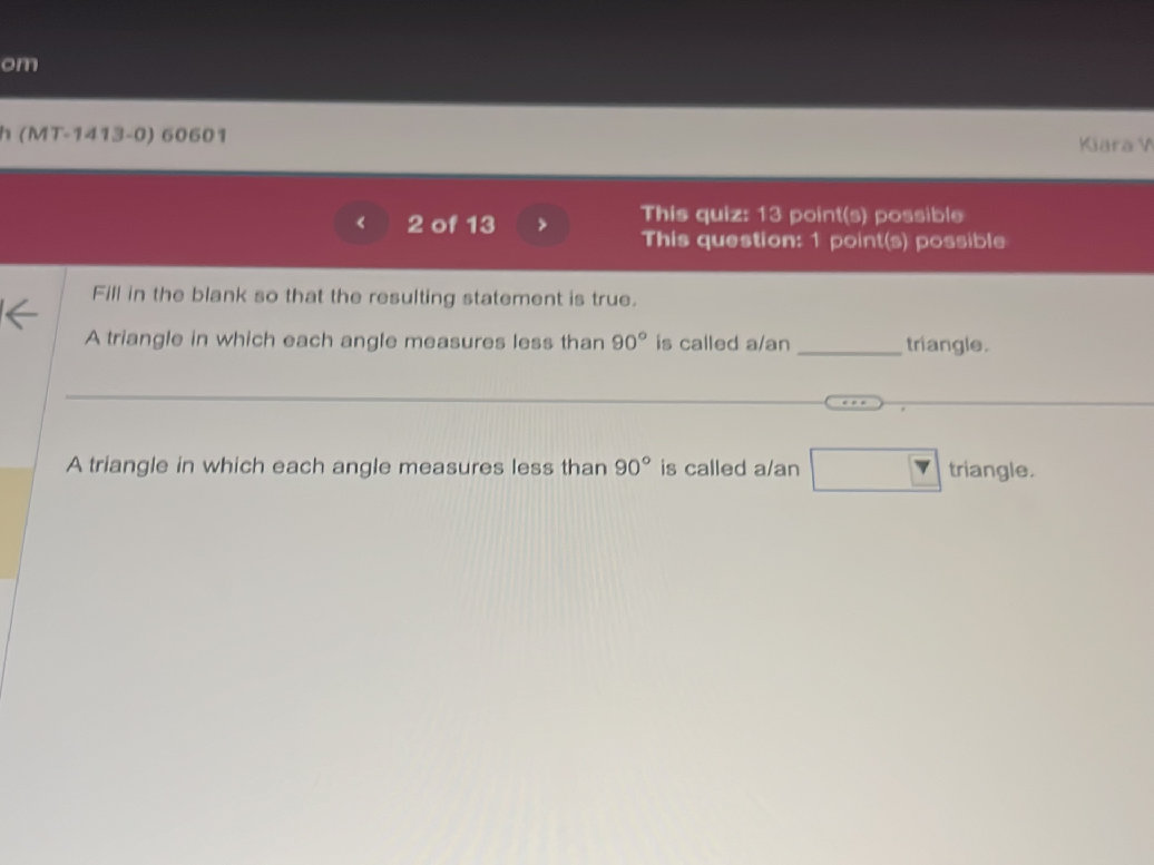 Fill in the blank so that the resulting | StudyX