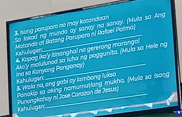 3. Isang paruparo na may katandaan Sa lakad | StudyX