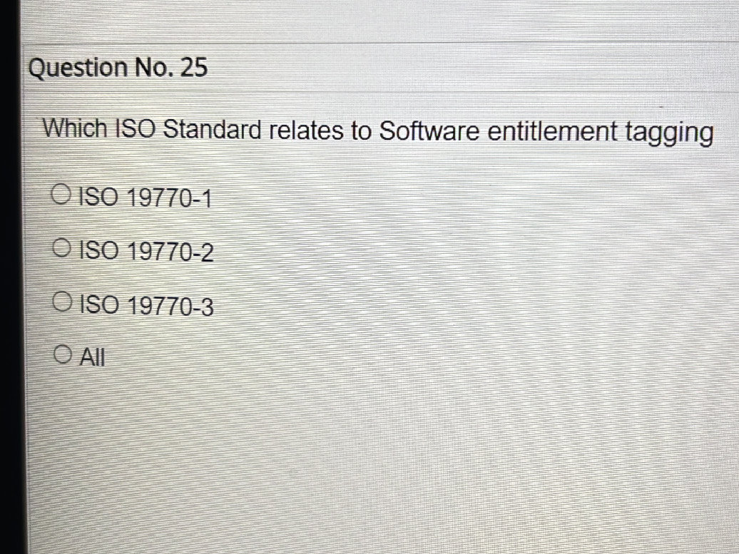 Which ISO Standard relates to Software | StudyX