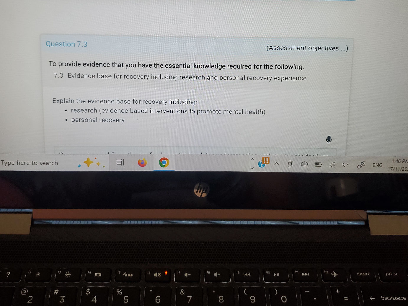 Question 7.3 (Assessment objectives...) To | StudyX