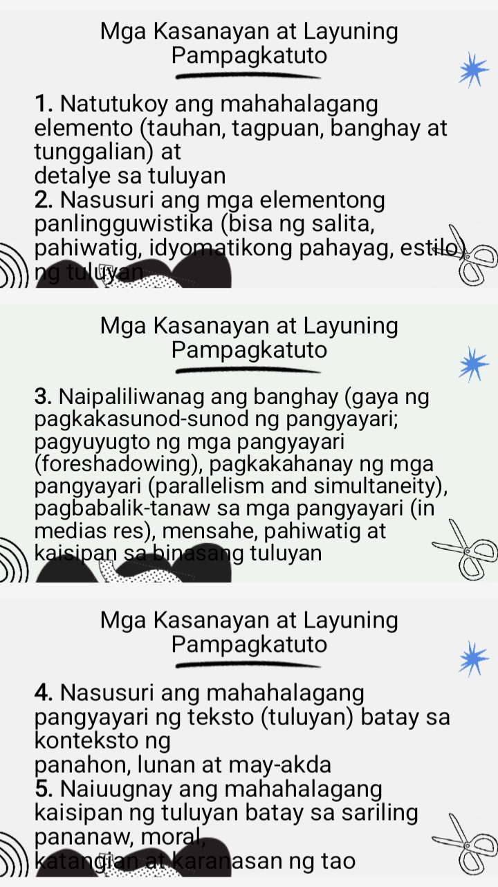Mga Kasanayan at Layuning Pampagkatuto 1. | StudyX