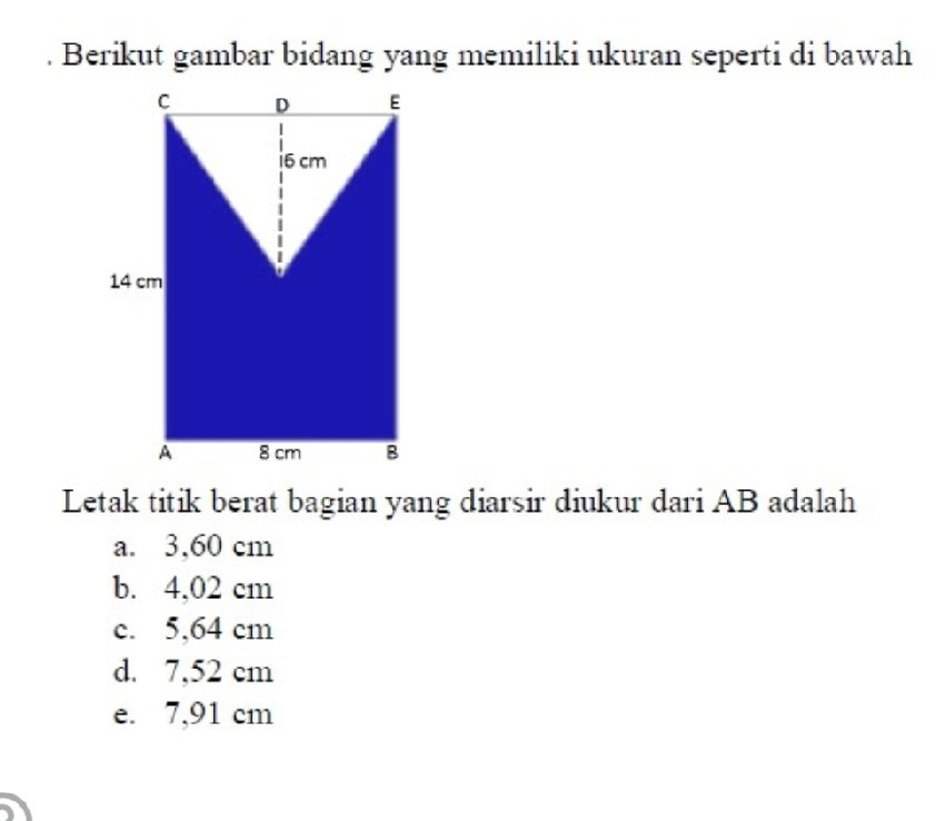 . Berikut gambar bidang yang memiliki ukuran | StudyX