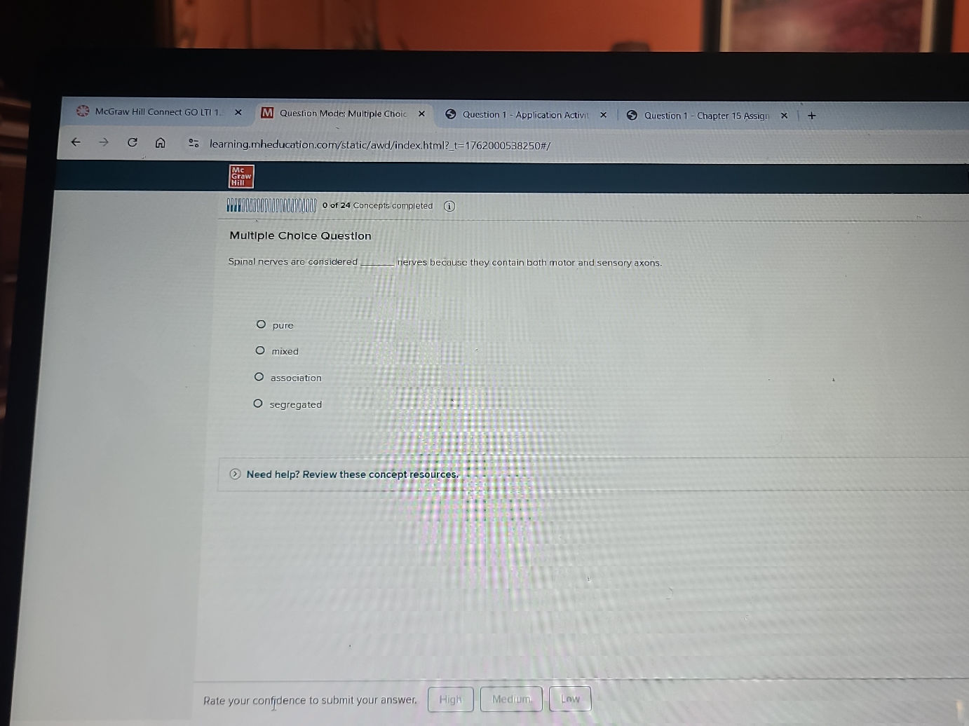 Multiple Choice Question Spinal nerves are | StudyX