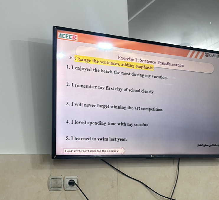 Exercise 1: Sentence Transformation Change | StudyX