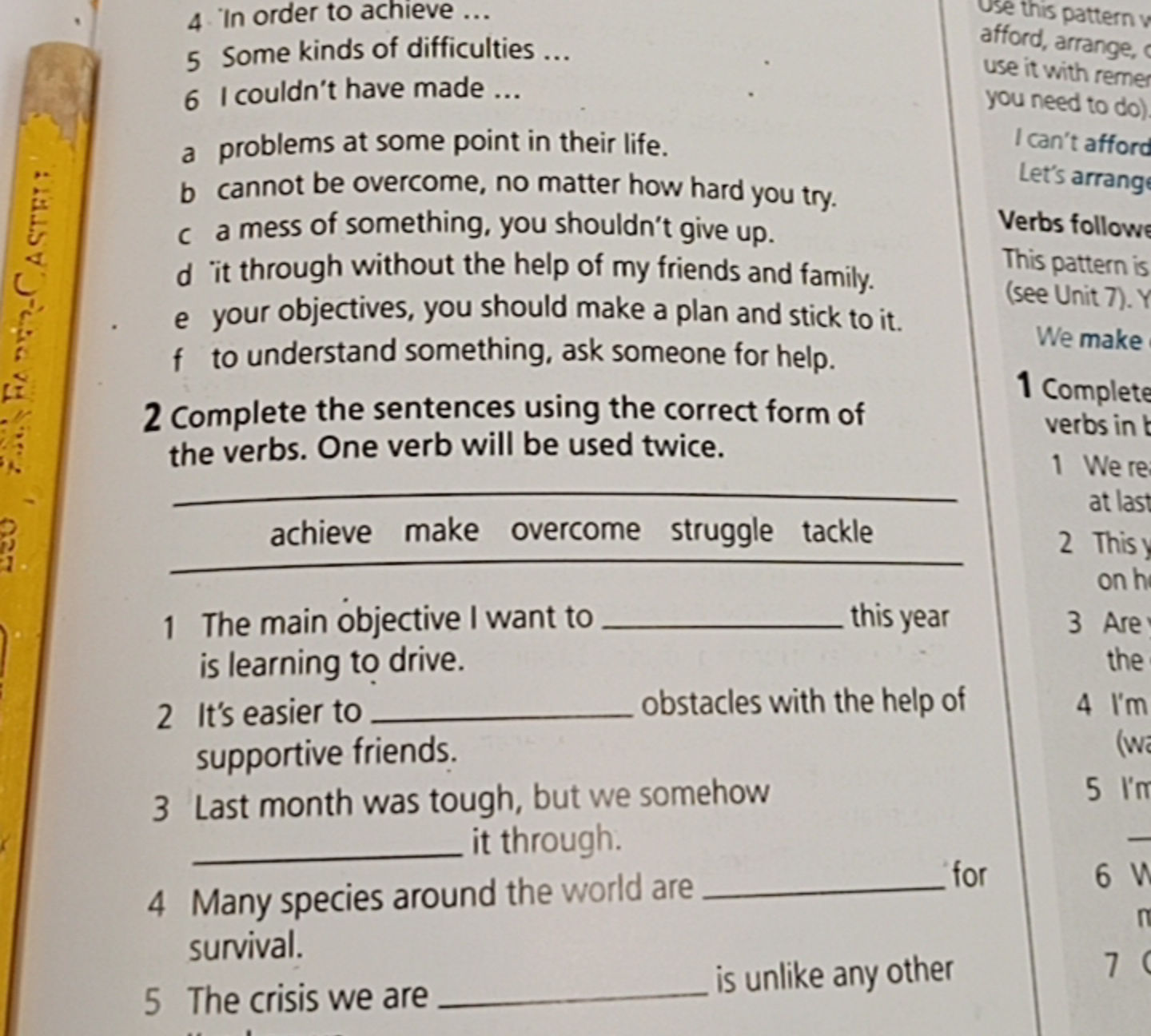 Complete the sentences using the correct | StudyX