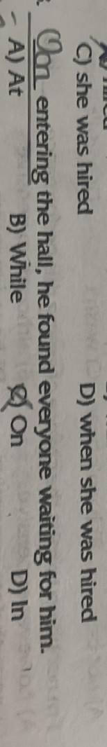 Choose the best option to complete the | StudyX