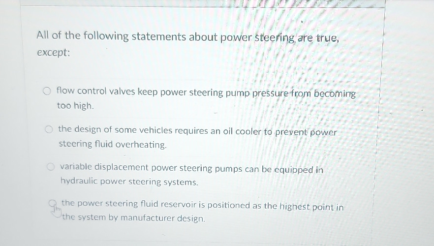 All of the following statements about power | StudyX