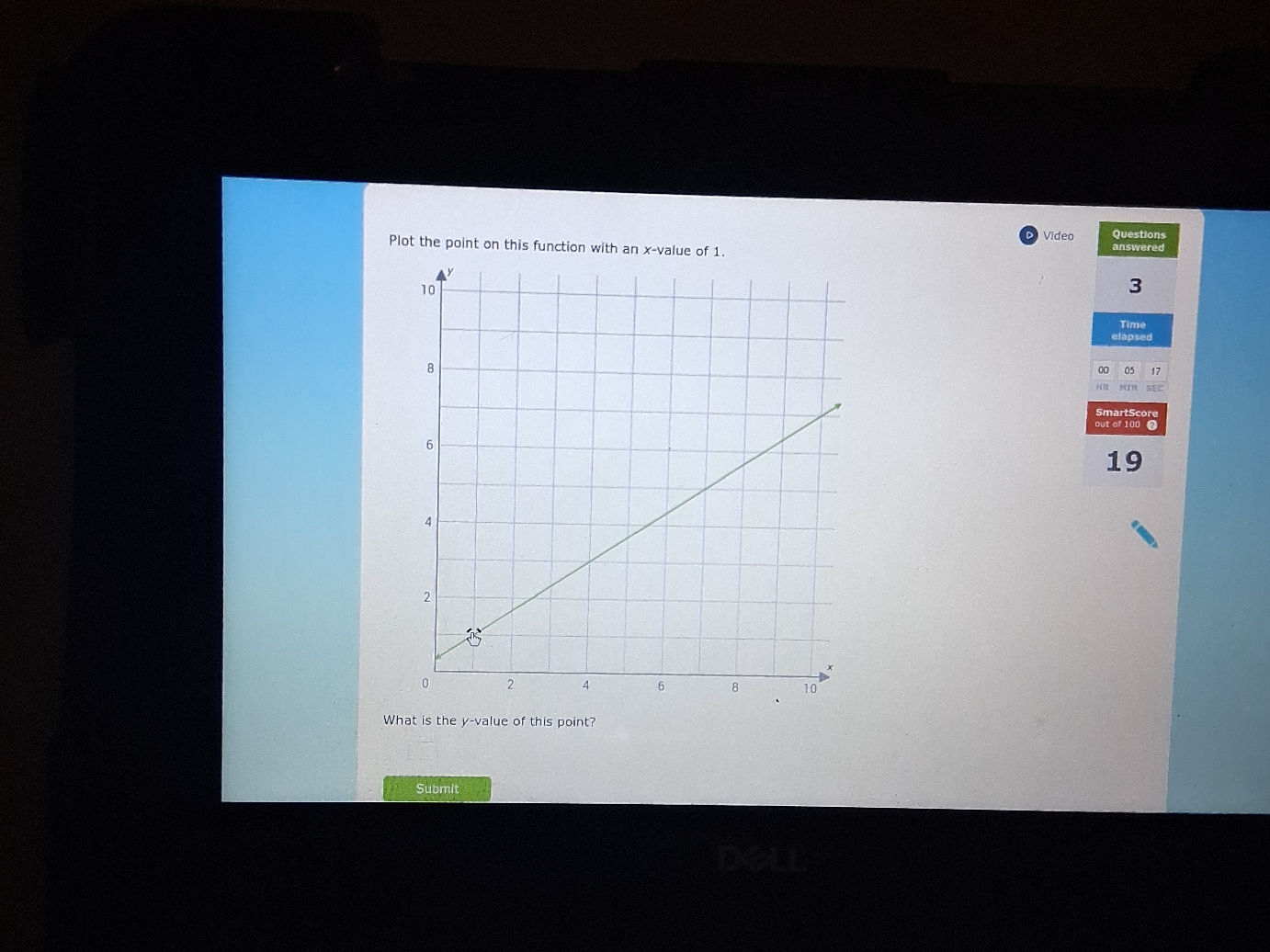 Plot the point on this function with an | StudyX
