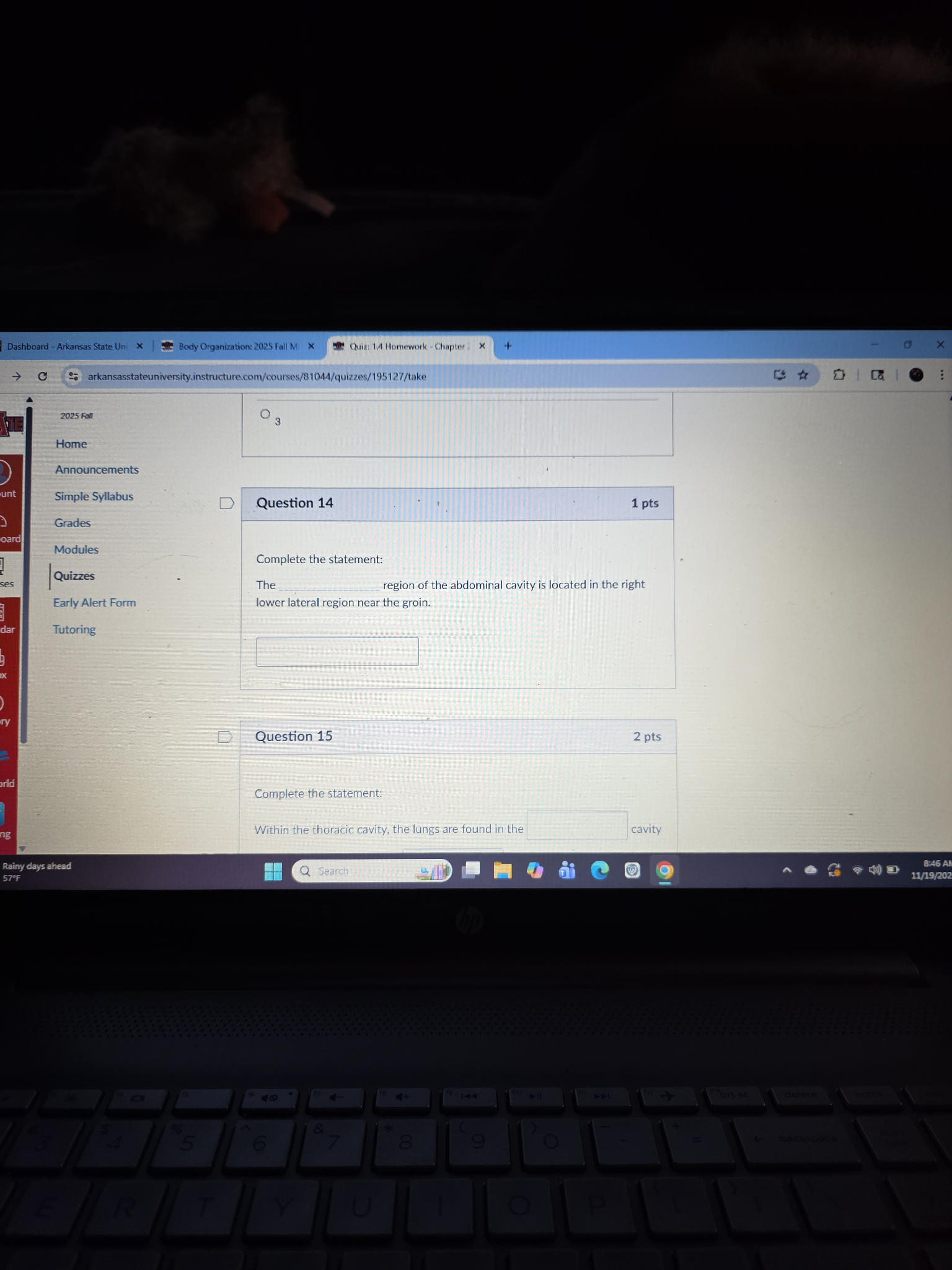 Complete the statement: Within the thoracic | StudyX