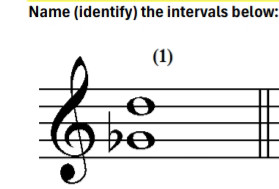 Name (identify) the intervals below: (1) | StudyX