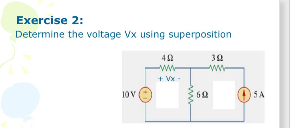 Exercise 2: Determine the voltage $V_x$ | StudyX