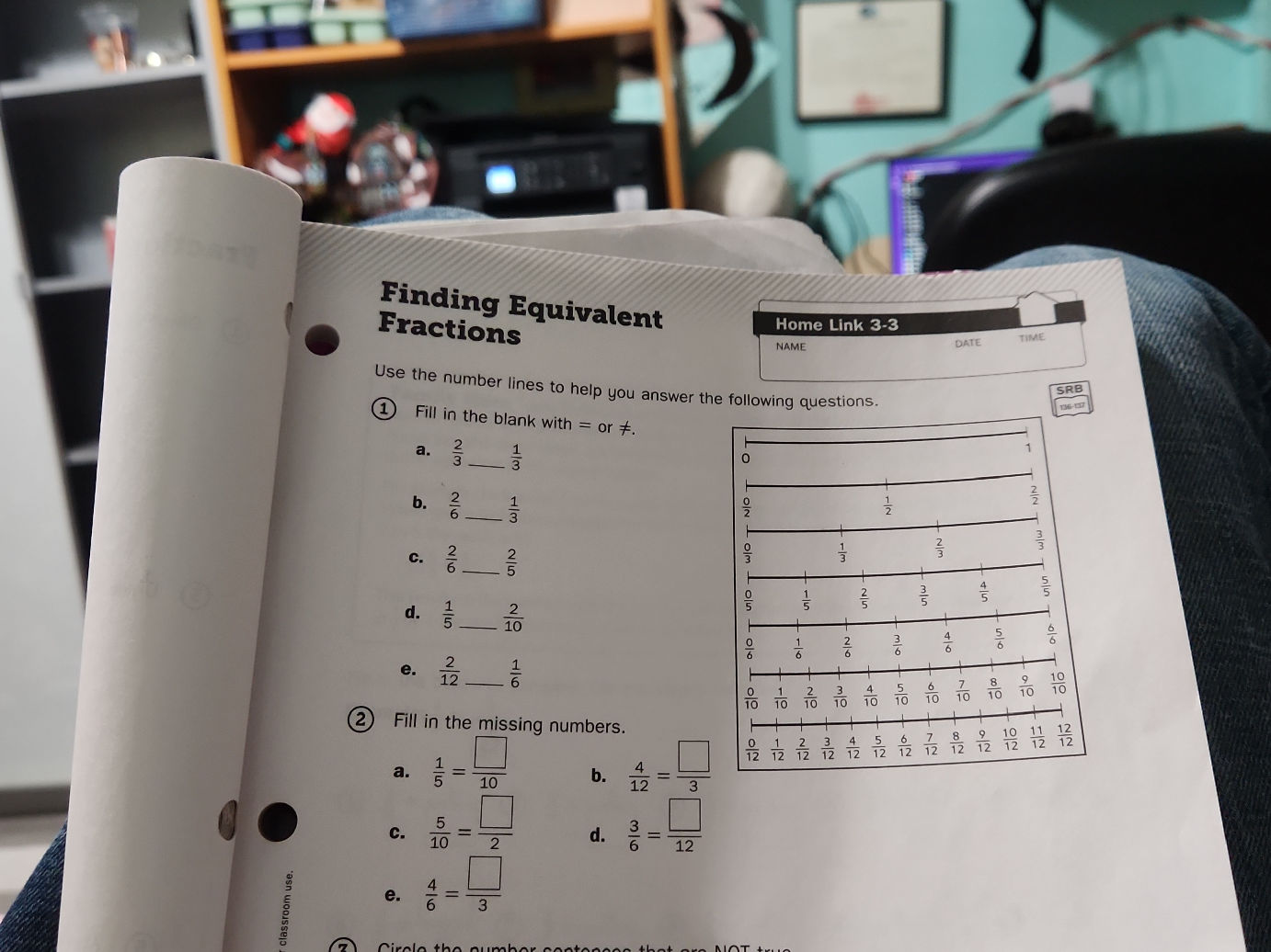 Finding Equivalent Fractions Use the number | StudyX