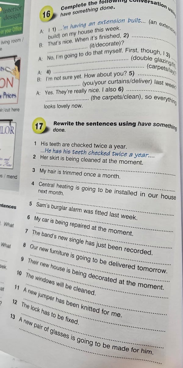 Complete the following Conversation using | StudyX