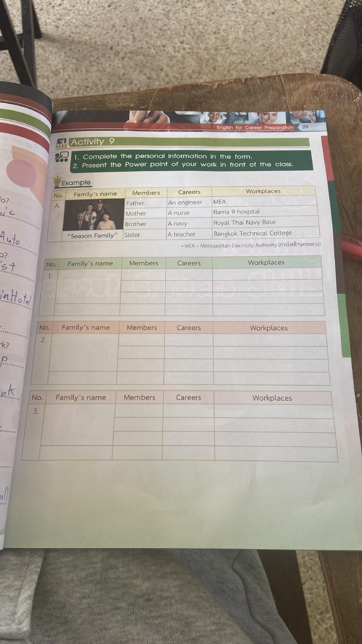 Activity 9 1. Complete the personal | StudyX