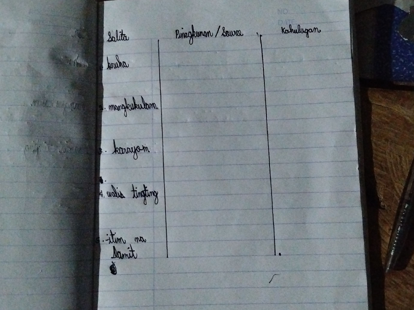 The image shows a table structure with | StudyX