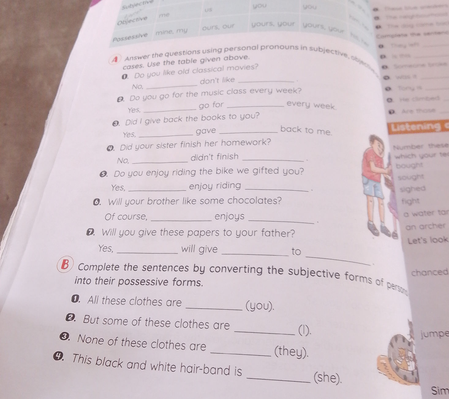 Answer the questions using personal pronouns | StudyX