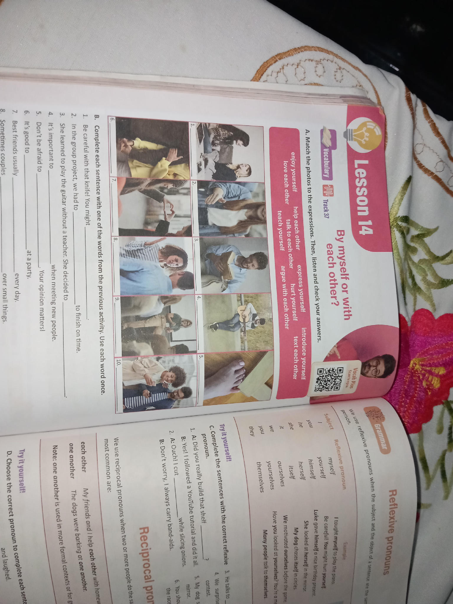 A. Match the photos to the expressions. | StudyX