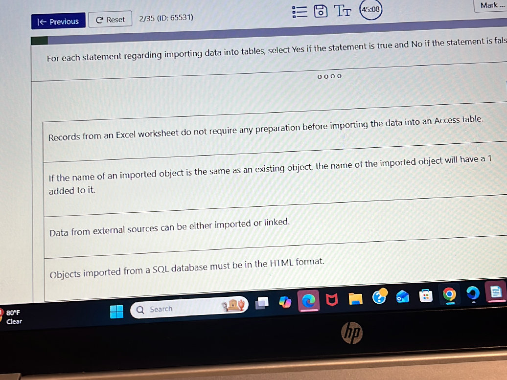 For each statement regarding importing data | StudyX