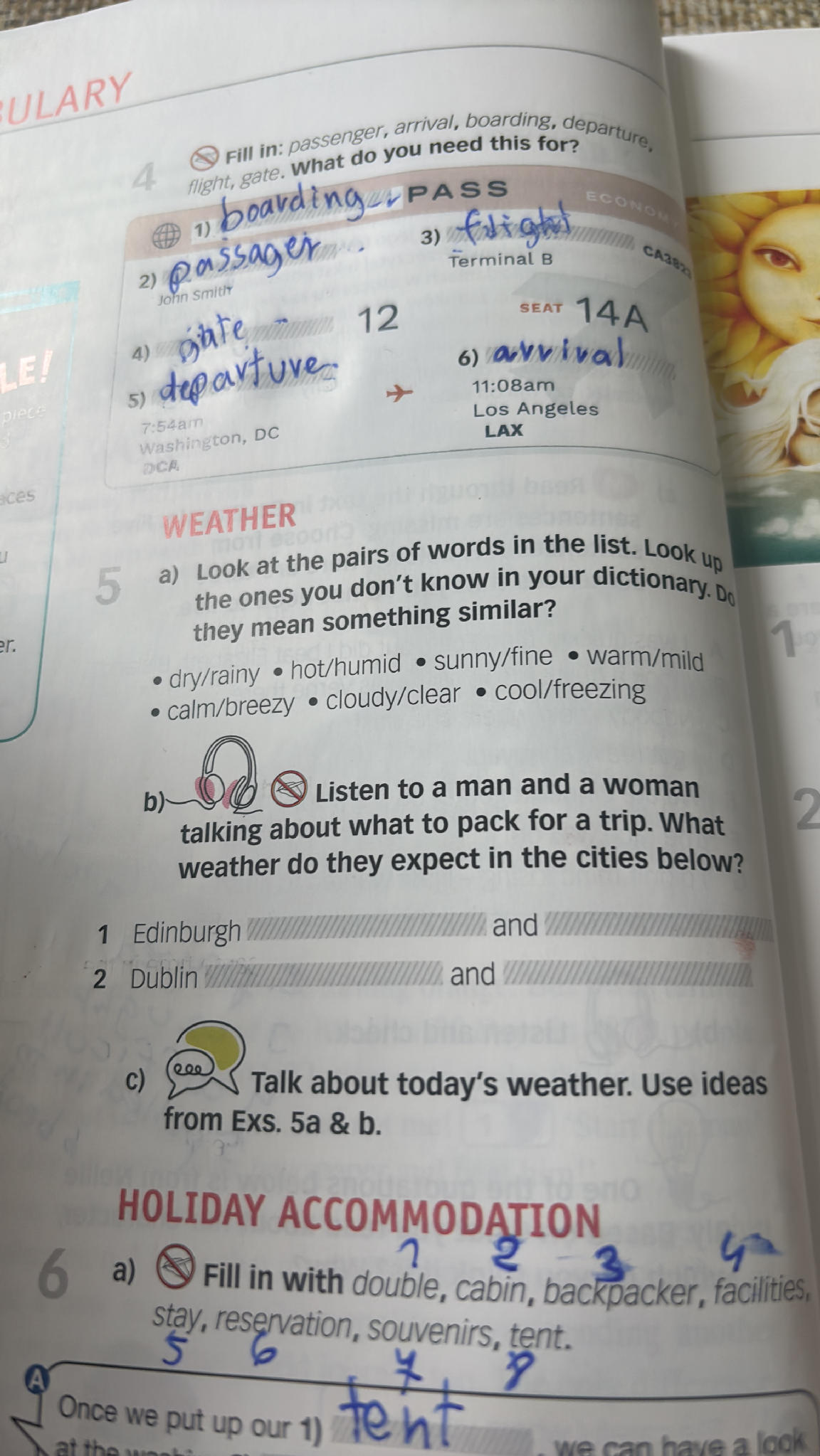 Fill in: passenger, arrival, boarding, | StudyX