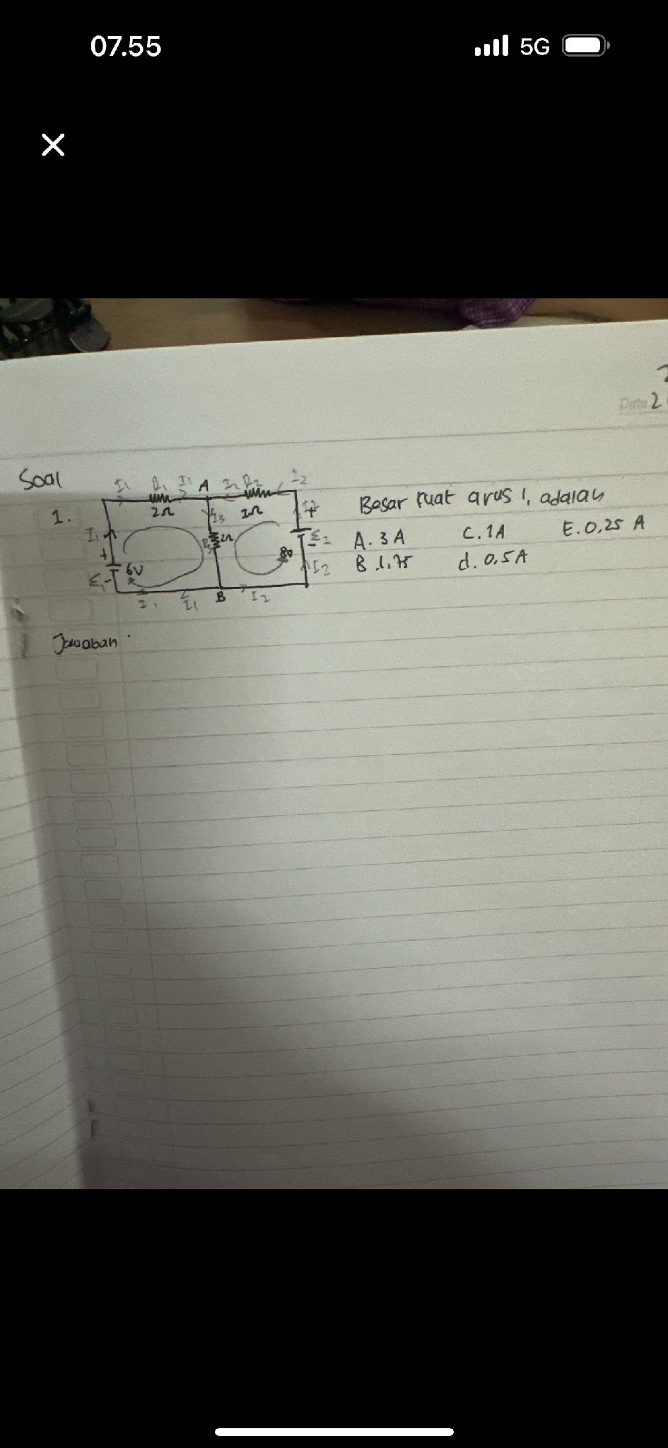 Soal 1. [Circuit Diagram with components | StudyX