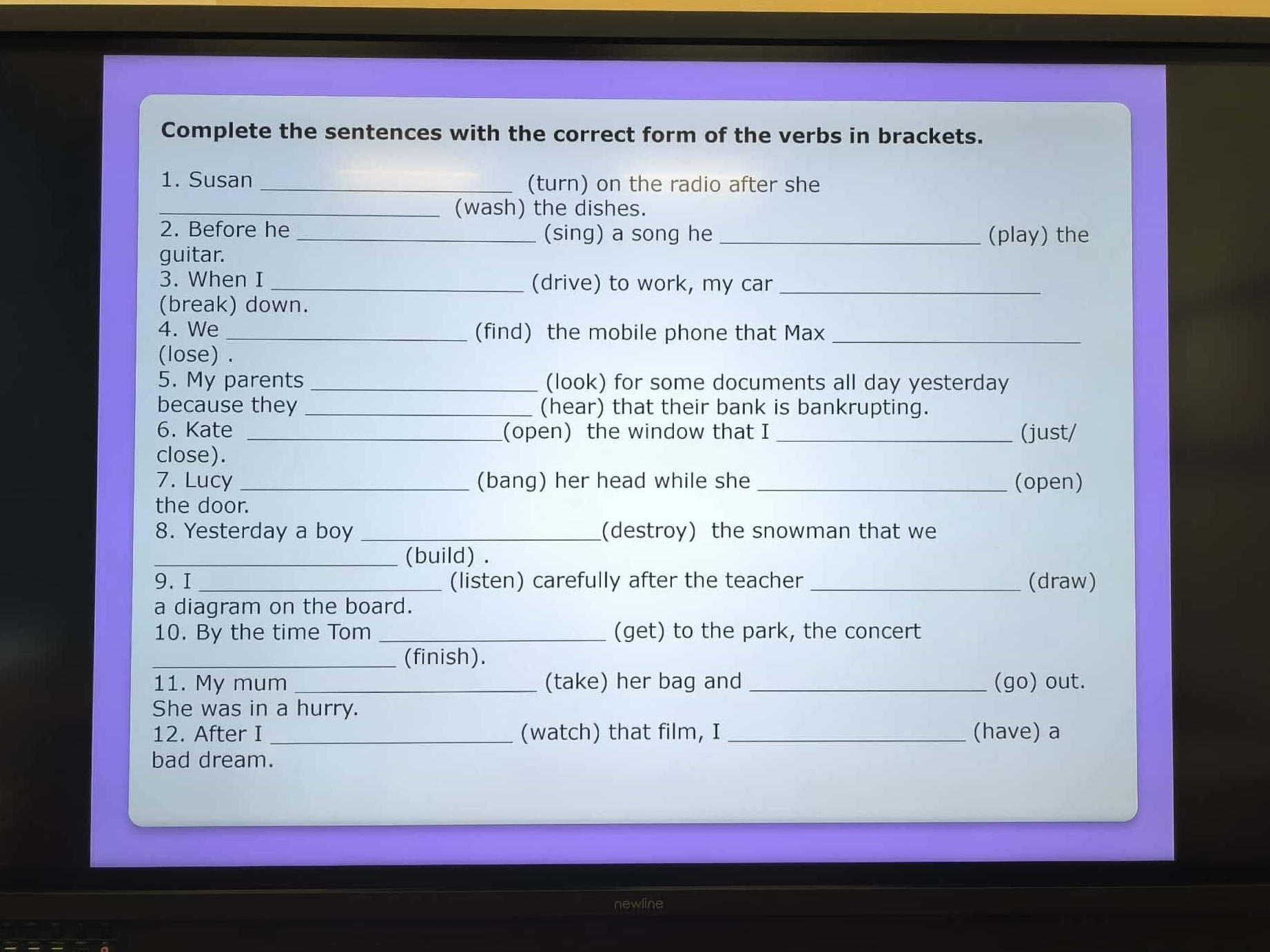 5. My parents __________ (look) for some | StudyX