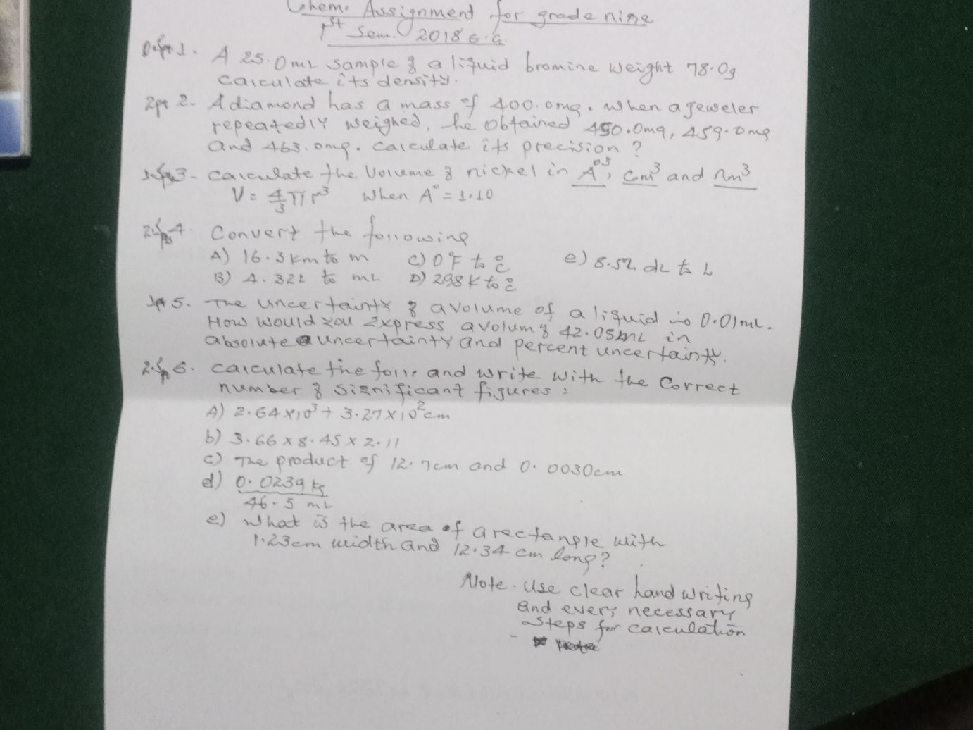 A 25.0ml sample of a liquid bromine Weight | StudyX