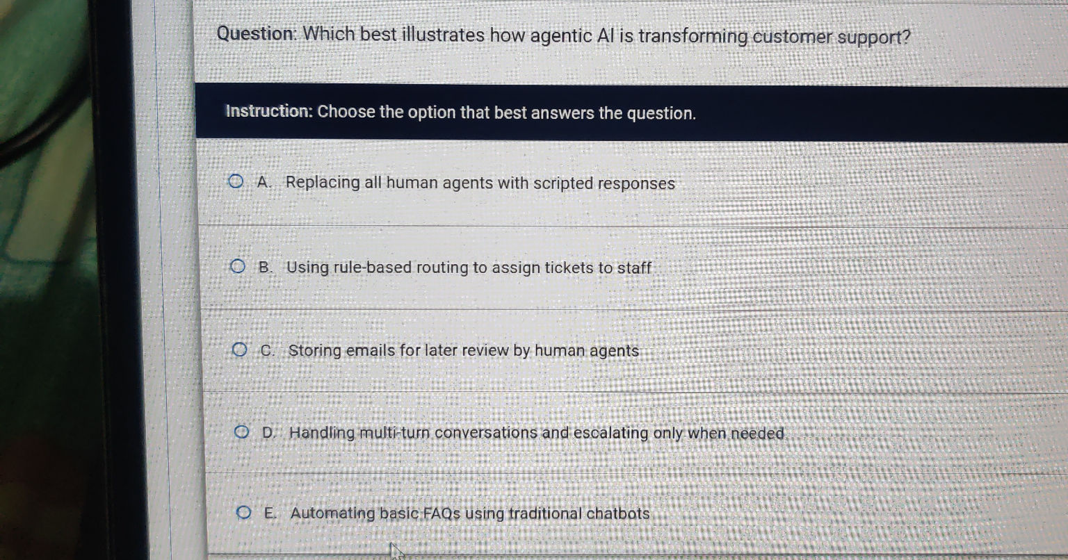 Question: Which best illustrates how agentic | StudyX