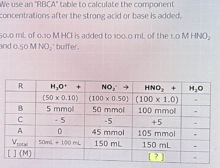 We use an "RBCA" table to calculate the | StudyX