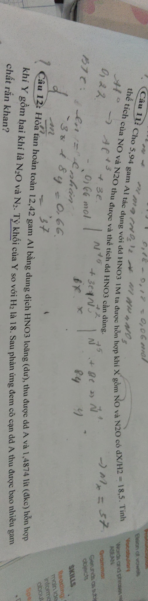 Câu 11: Cho 5,94 gam Al tác dụng với dd HNO3 | StudyX