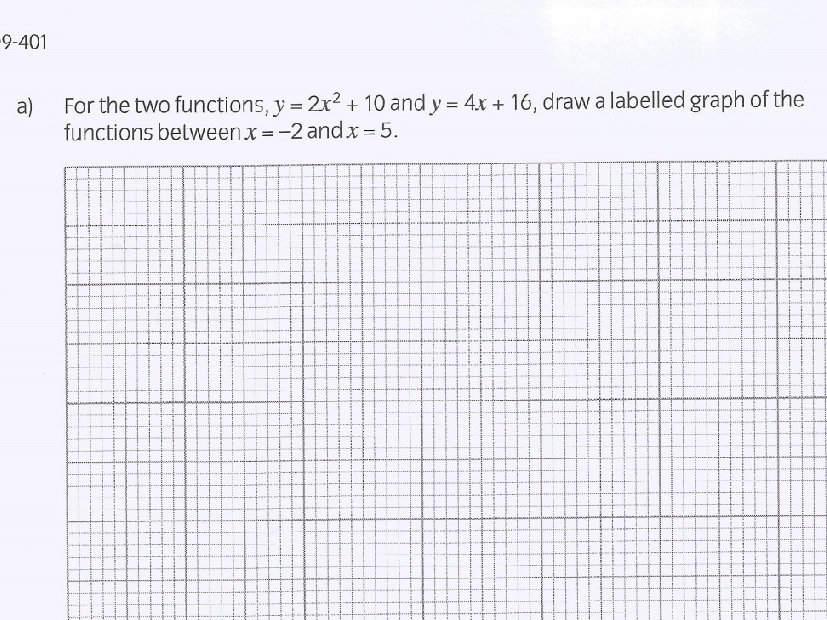 For the two functions, $y = 2x^2 + 10$ and | StudyX