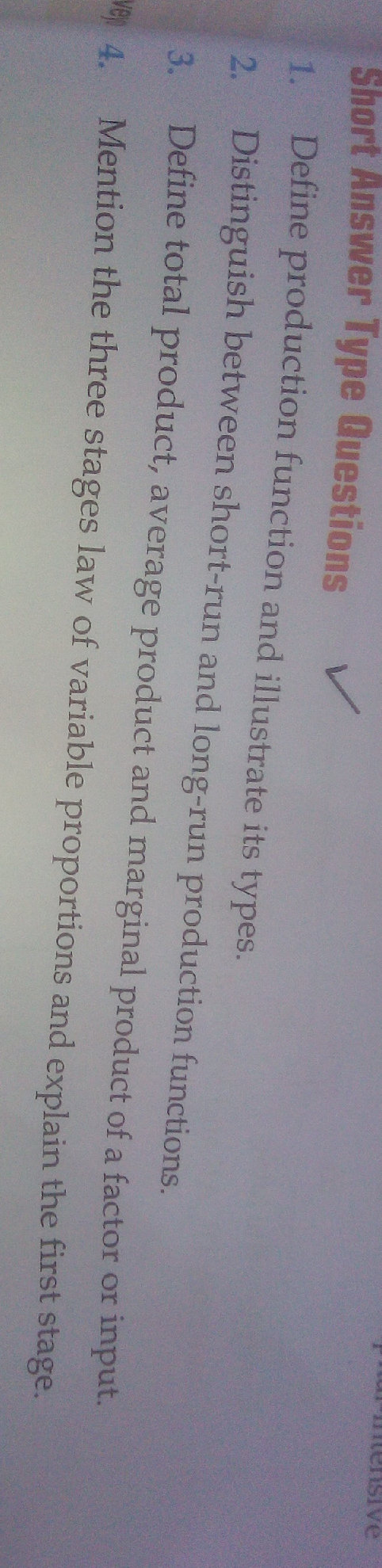 Short Answer Type Questions 1. Define | StudyX