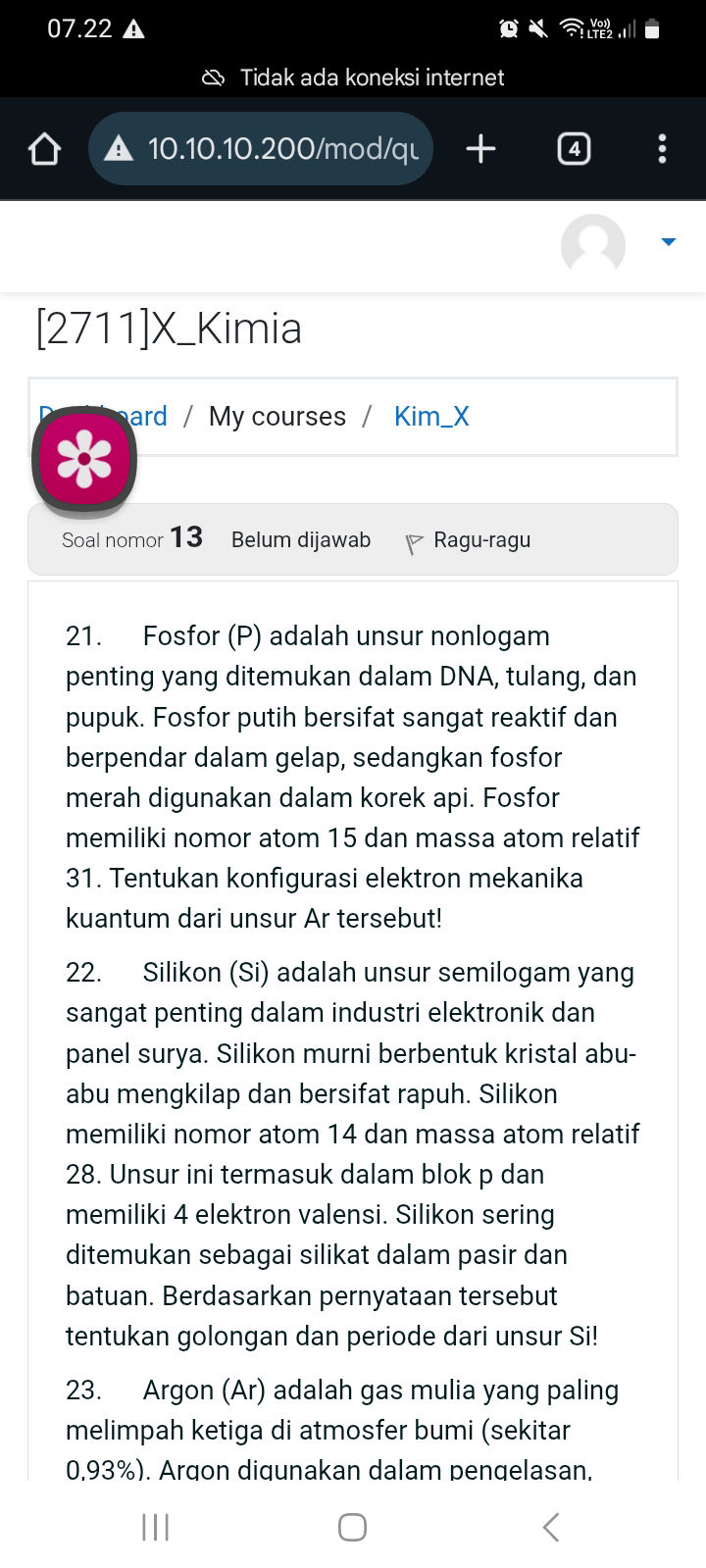 21. Fosfor (P) adalah unsur nonlogam penting | StudyX