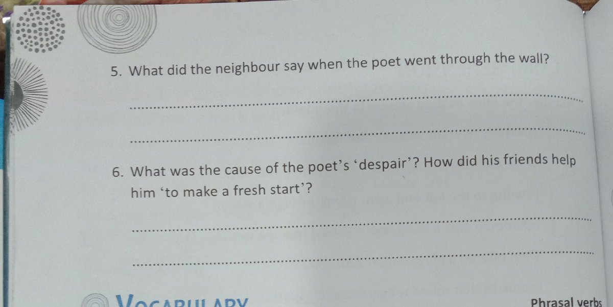 6. What was the cause of the poet's | StudyX
