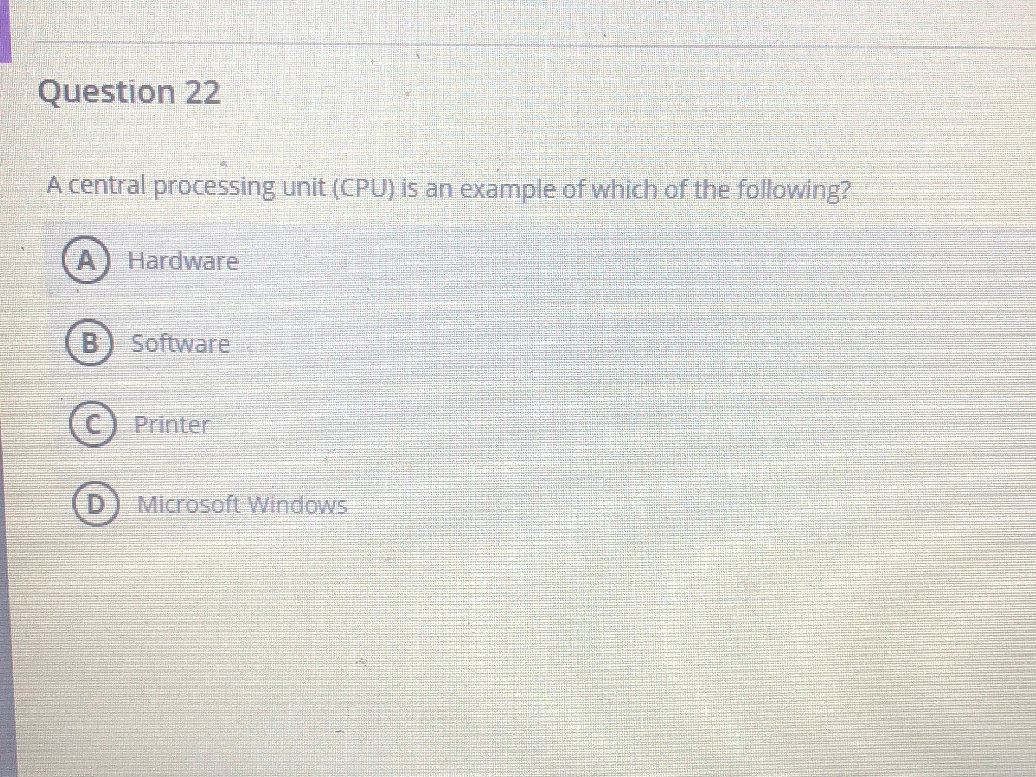 A central processing unit (CPU) is an | StudyX