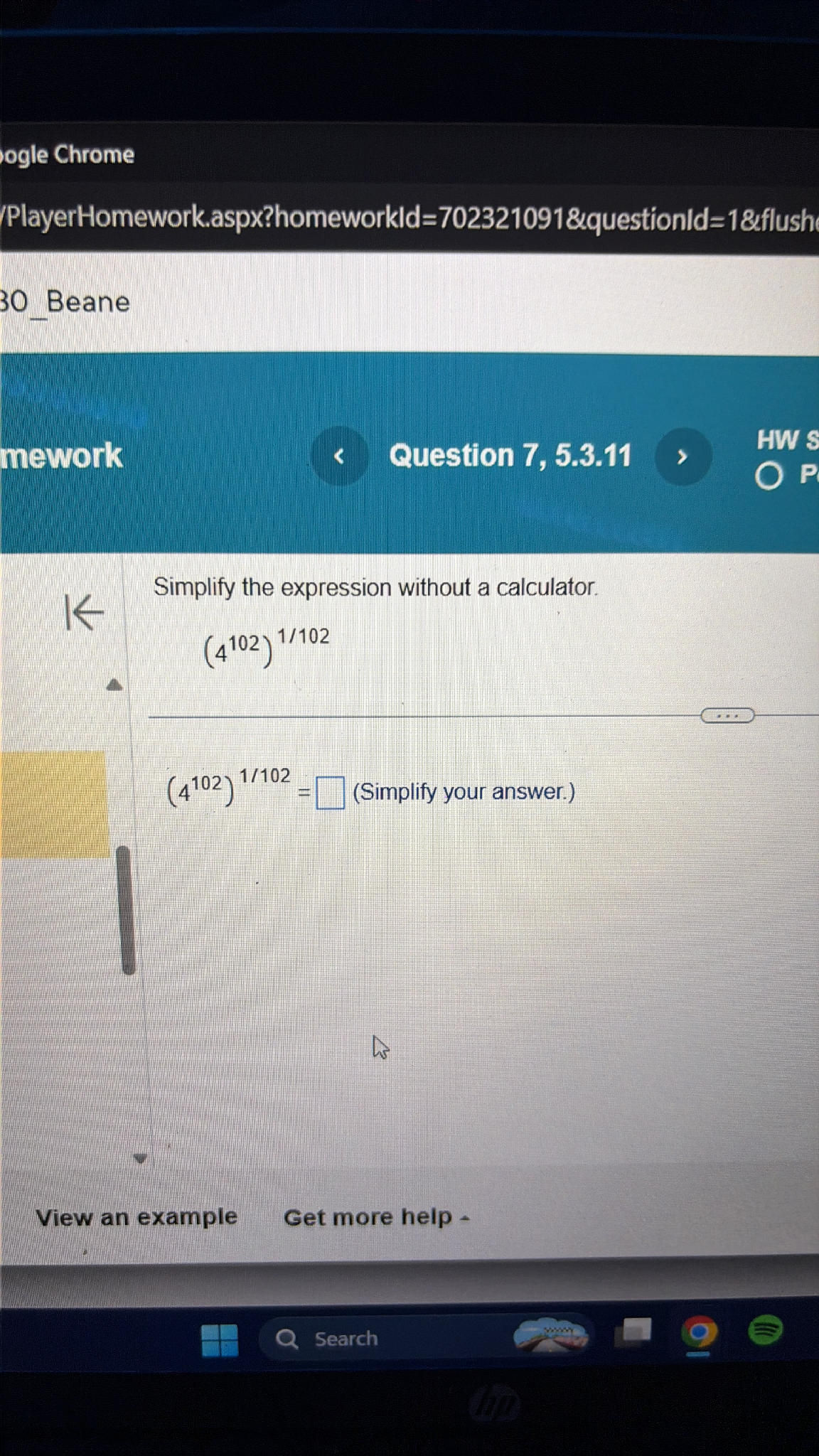 Simplify the expression without a | StudyX