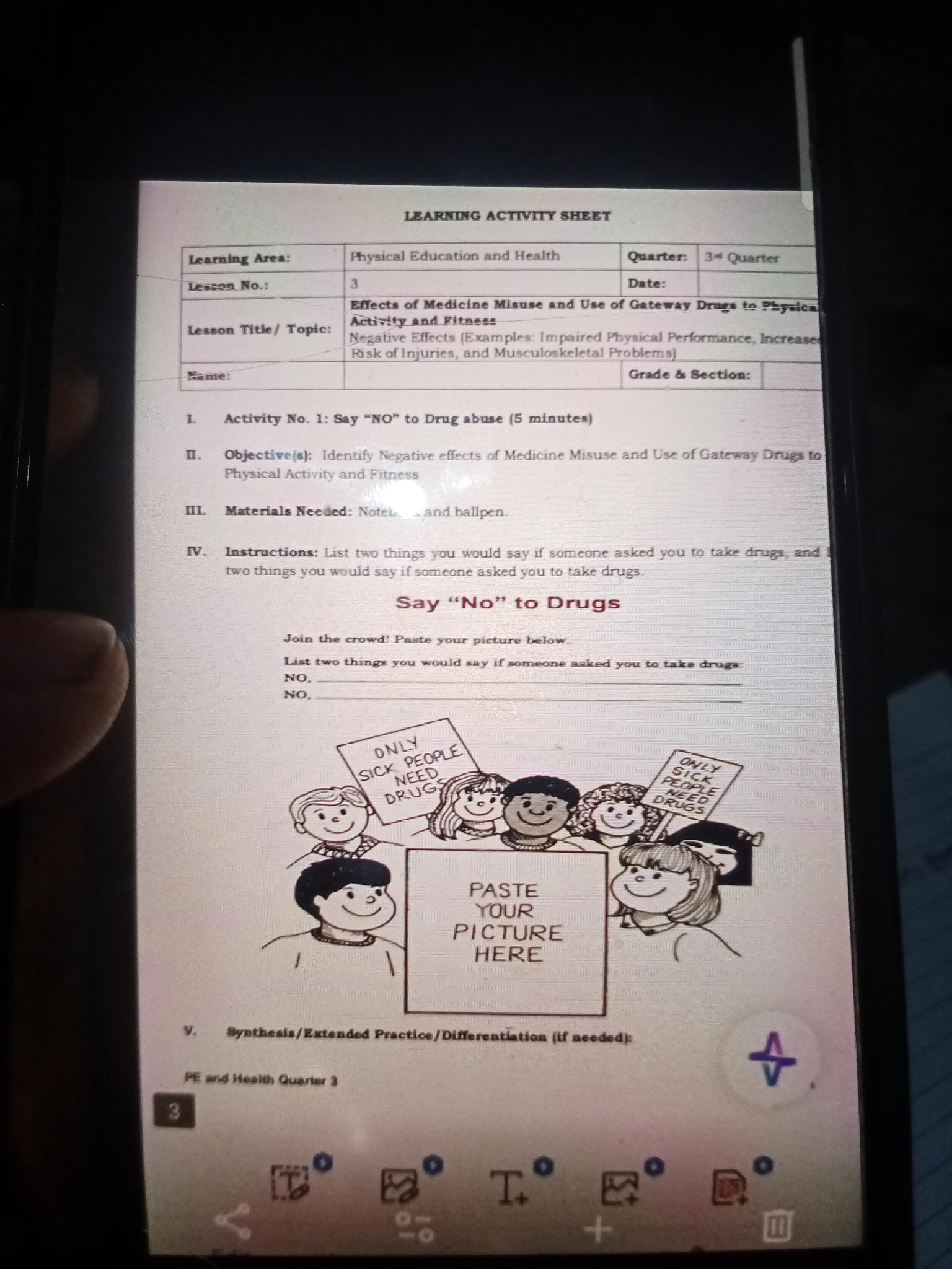 LEARNING ACTIVITY SHEET Learning Area: | StudyX