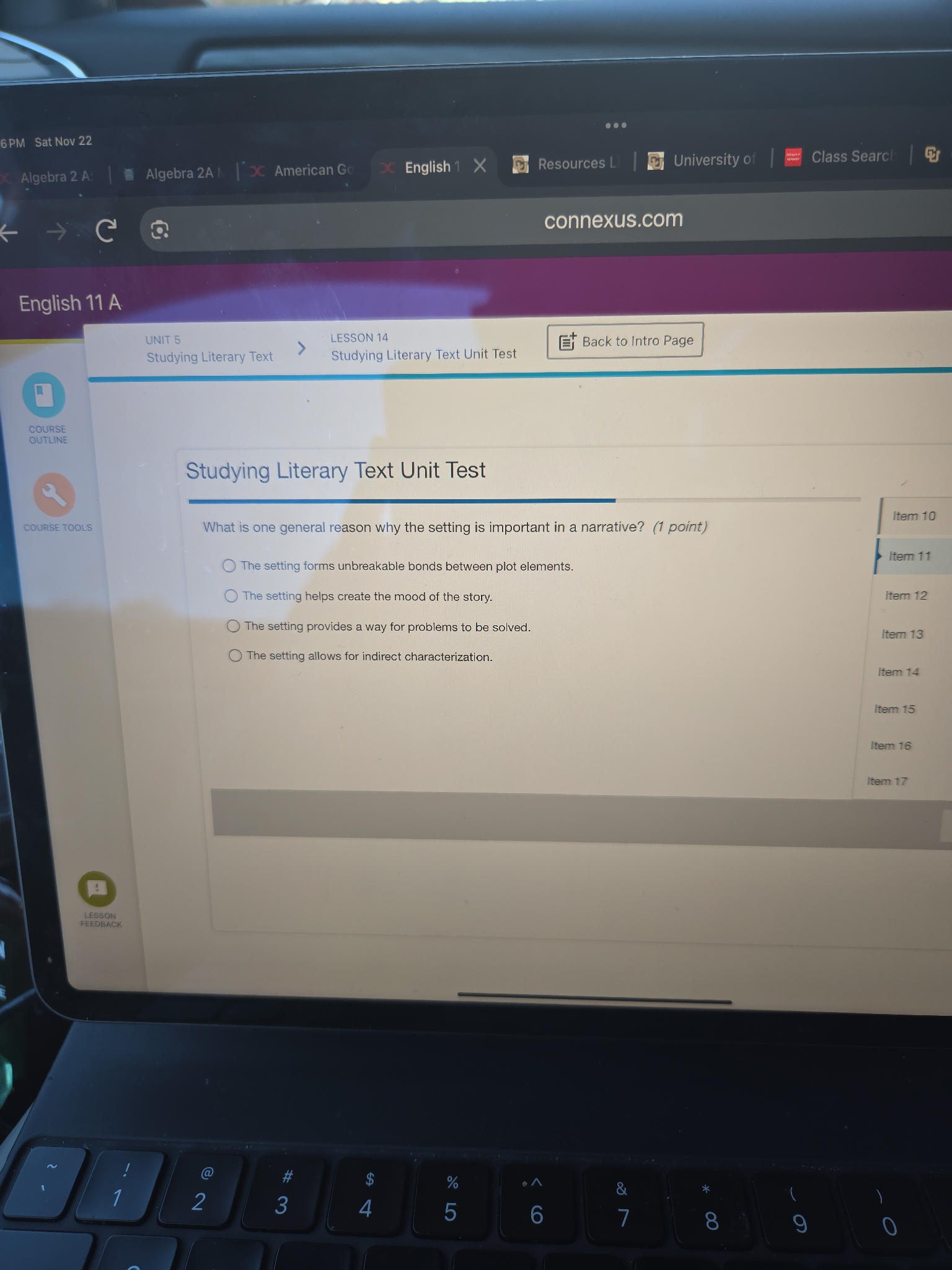 What is one general reason why the setting | StudyX