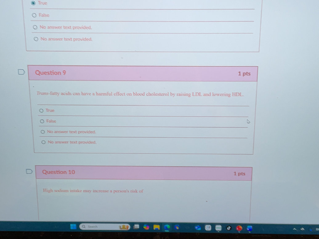 [Text of Question 8 is incomplete in the | StudyX