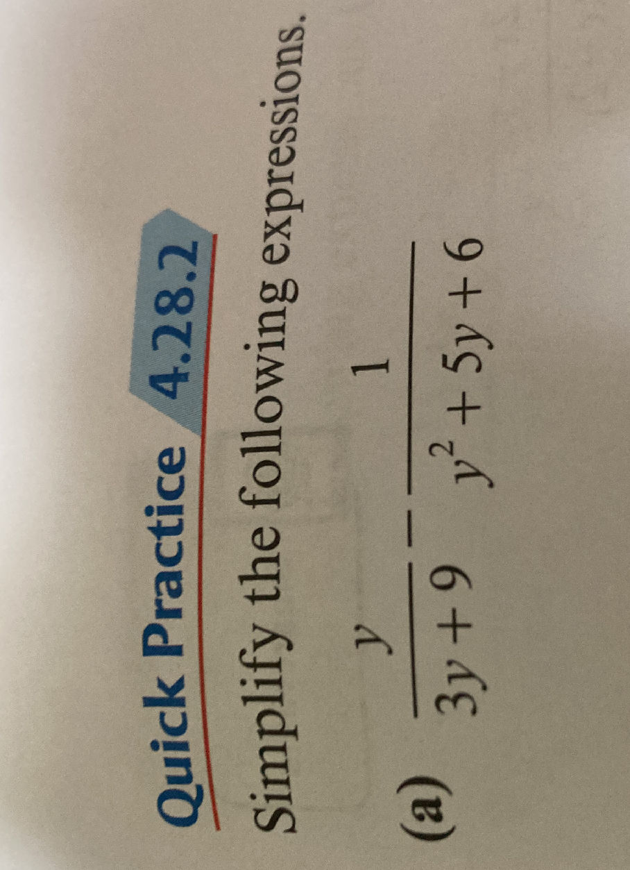 Quick Practice 4.28.2 Simplify the following | StudyX