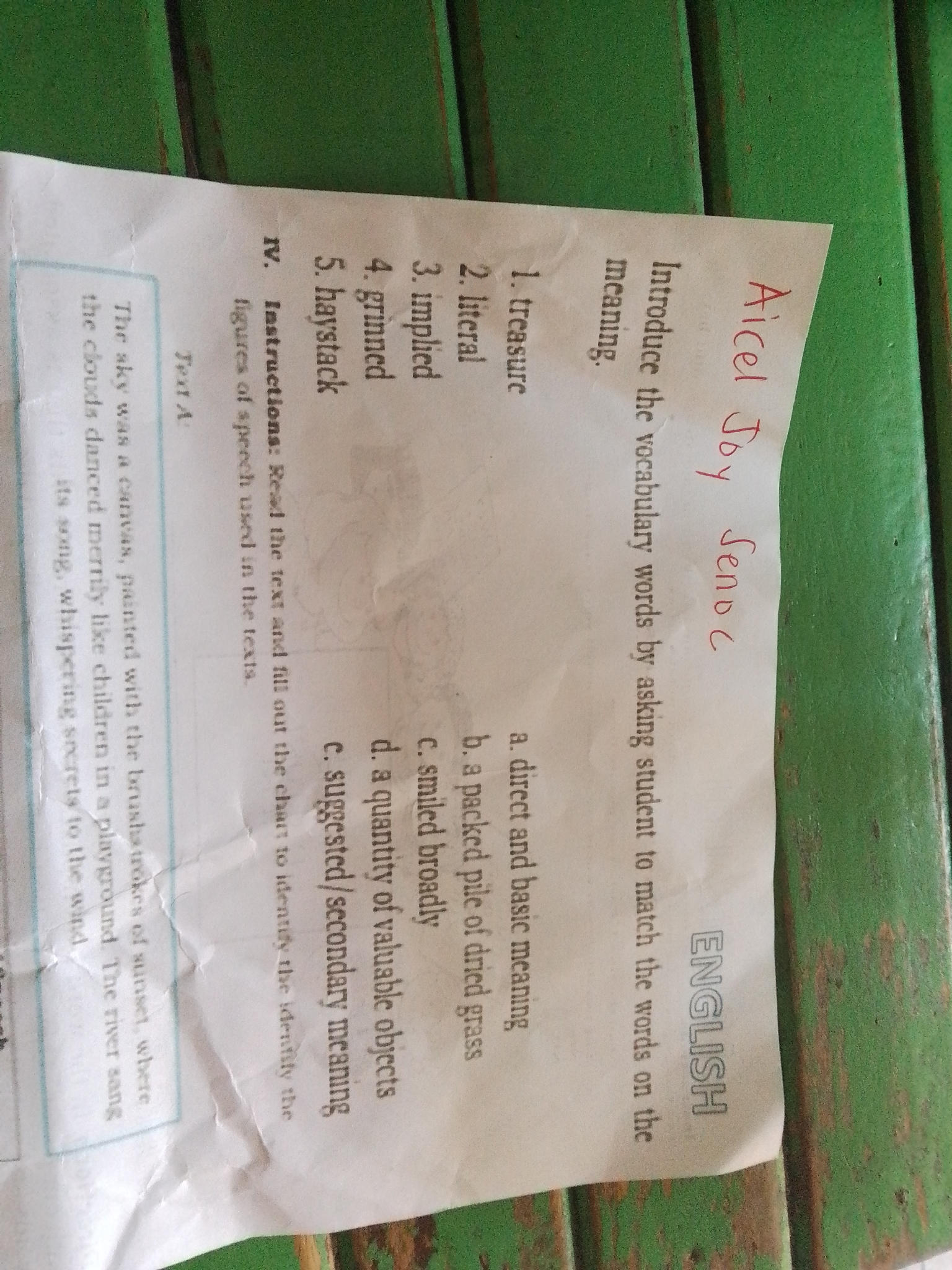 In what two ways does the poet use | StudyX